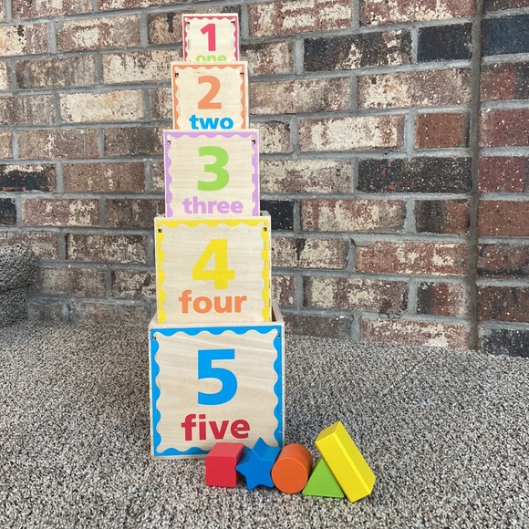 Hape | Toys | Hape Pyramid Of Play Toddler Unisex Wooden Nesting Blocks ...